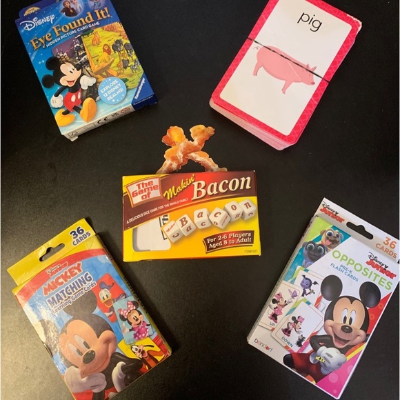 Disney | Toys | Disney Others 5 Packs Of Kids Learning Game Cards ...